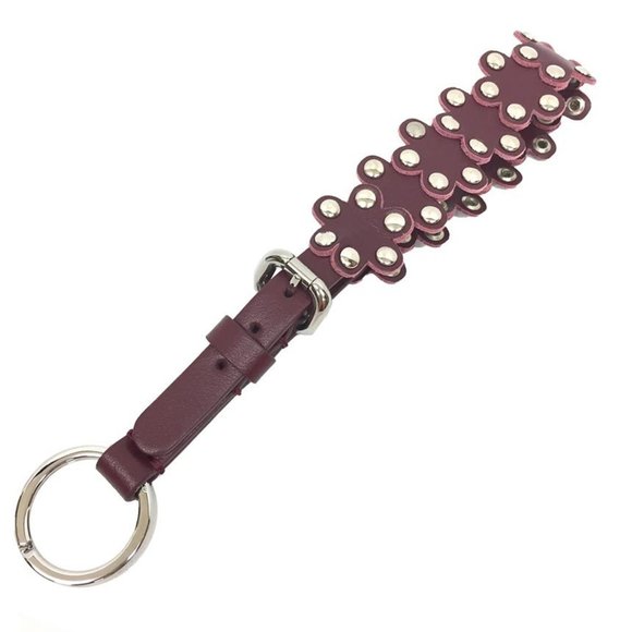 Valentino | Accessories | Valentinored Red Leather Key Ring Keychain ...